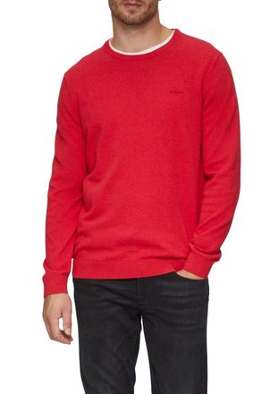 s.Oliver Baumwollpullover mit Logo-Stickerei