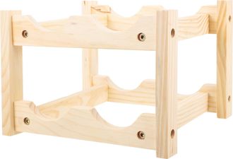 BESPORTBLE Weinregal aus Robustem 2 St&ouml;ckiger Flaschenhalter f&uuml;r 4 Weinflaschen Tisch Weinst&auml;nder f&uuml;r Arbeitsplatte und Schrank Platzsparende Weinaufbewahrung f&uuml;