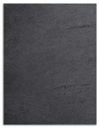 Wallario Herdabdeckplatte/Spritzschutz aus Glas, 1-teilig, 40x52cm mit 13 mm hohen F&uuml;&szlig;en, f&uuml;r Ceran- und Induktionsherde, Schwarze Schiefertafel Optik - Steint