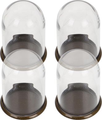 Pretyzoom 4 Teiliges Set Aus Glaskuppeln Mit Metallfu&szlig; Miniatur Glasglocken Miniatur Glasgef&auml;&szlig;en F&uuml;r Sammlerst&uuml;cke Glasglocken Glashaltern