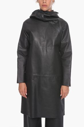 Bottega Veneta Leather Raincoat HIDROLOGY with Off-Center Zip Bottega Veneta