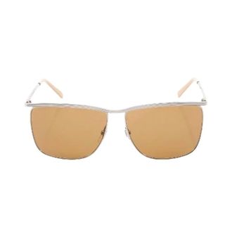 Gucci Lunettes de soleil en m&eacute;tal doccasion - Homme - Pre-owned - Beige - Taille: ONE Size