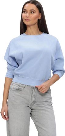 Summum Femme, Sweatshirts et sweats &agrave; capuche, Bleu, Taille: 42 FR Jersey Fade-Out Sweat