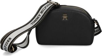 Tommy Hilfiger Schultertasche mit Logo-Schild - Schwarz
