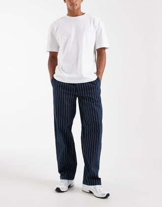 Tommy Jeans Jaimie - Pantalon &agrave; rayures - Bleu marine