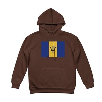 Generic Sweatshirts &Agrave; Capuche Mode Femmes Doublure Polaire Manches Longues Vintage Lacets Sweatshirts Barbade Drapeau Imprim&eacute; Chemises Cordon Hoodie Hauts pou