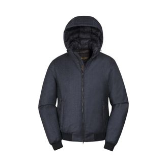 Moorer Homme, Vestes, Bleu, Taille: 4XL Oniro Hooded Bomber