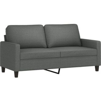 vidaXL 2-Sitzer-Sofa Dunkelgrau 140 cm Stoff - Vidaxl