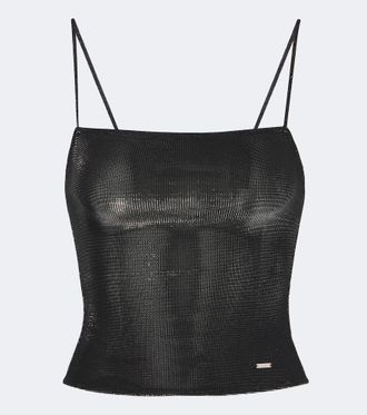 Gucci Top court m&eacute;tallis&eacute;