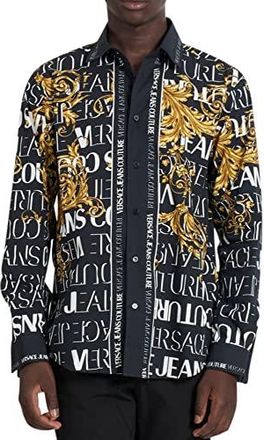 Versace Chemise Versace Jeans Couture noir - 73GAL2RB - 73UP200 R PANEL LOGO BAROQUE - Couleur: Noir,Taille: 50