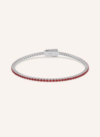 VEYNOU Veynou Tennisarmband Velvet Aus 14 Karat Recyceltem Wei&szlig;gold Und 2,30ct. Rubine silber