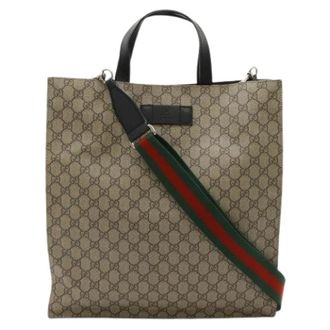 Gucci Pre-owned Soft GG Supreme 2Way Henkeltasche Umh&auml;ngetasche - - Pre-owned - Damen - Beige - ONE SIZE