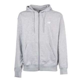 New Balance Homme, Sweatshirts et sweats &agrave; capuche, Gris, Taille: M Sport Essentials Logo French Terry Full Zip