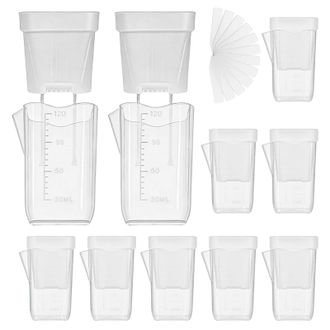 Generico Blumentopf f&uuml;r Zimmerpflanzen, 10 St&uuml;ck, transparent, mit automatischer Bew&auml;sserung, kleine Hydro-Vermehrungsgl&auml;ser, transparente Blumenbeh&auml;lter, halb