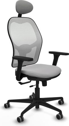 Piqueras y Crespo Ergonomischer atmungsaktiver Chorquera Stuhl mit 3D-Armen, h&ouml;henverstellbarer Lendenwirbelst&uuml;tze und festem Kopfteil, ausgestattet mit Syncro/Traslack