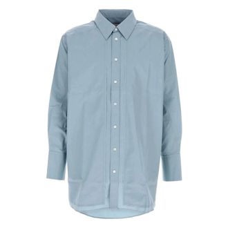 Ami Homme, Chemises, Bleu, Taille: S Chemise Bords F Edge Stitching Shirt