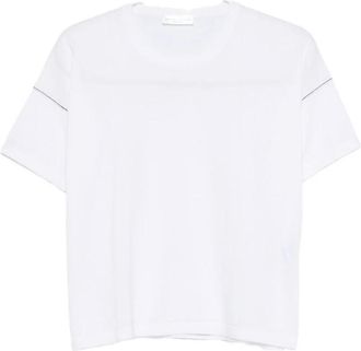 Roberto Collina Femme, Tops, Blanc, Taille: 42 FR T-shirt &agrave; manches courtes