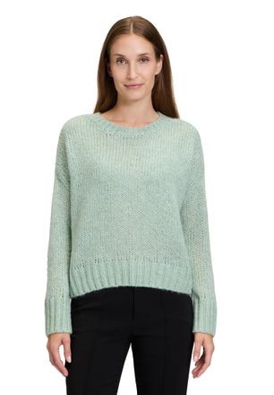 Cartoon Damen Basic-Pullover mit Rundhalsausschnitt 34, Grey Green Melange