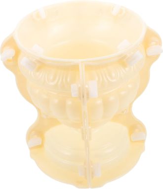 BESTONZON Runde Pflanzk&uuml;bel Form Kunststoff Blumentopf Gie&szlig;form DIY Bastelset Europ&auml;ischer Stil Pflanzgef&auml;&szlig; Modell f&uuml;r Zimmerpflanzen Kreative Handwerksgestaltu