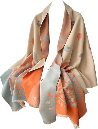 GFM &Eacute;charpe ch&acirc;le style pashmina texture cachemire pour lautomne et lhiver (FRLSHL-AA), 2251-beige orange, L