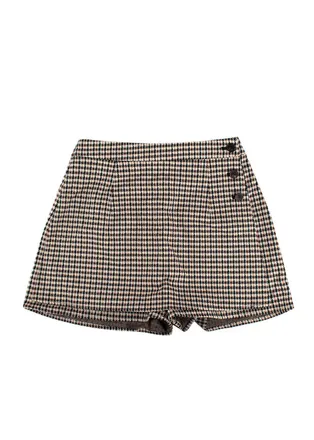 Claudie Pierlot Brown Houndstooth Check Skort Size XS