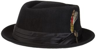 Brixton Headwear, Stout Pork Pie, Black/Black, L, 10764