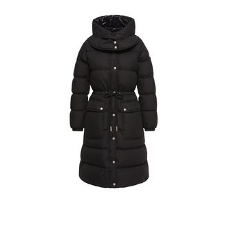 Moncler Moncler Doudoune Longue &Agrave; Capuche Pic, Femme, Noir, Taille: 00