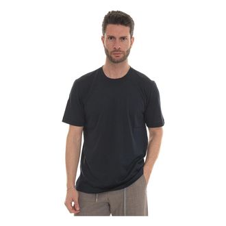 Marco Pescarolo Seide Baumwolle Rundhals T-shirt - - Tops - Herren - Blau - 2XL