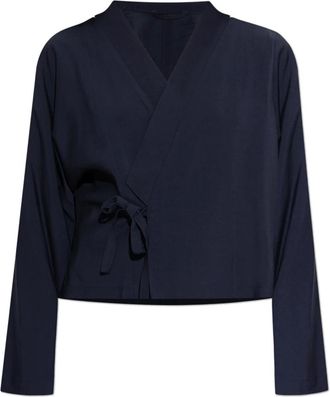 Kenzo Femme, Blouses et Chemises, Bleu, Taille: 40 FR Logo Kimono