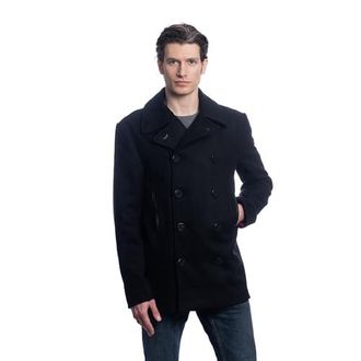 Harrington CABAN MARIN CROIS&eacute; EN LAINE BLEU MARINE HOMME - caban - BLEU_MARINE - XL