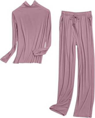 Generic V&ecirc;tements de repos pour femme, ensemble de v&ecirc;tements de nuit &eacute;l&eacute;gants, d&eacute;contract&eacute;s, avec boutons, confortable, doux, pantalon &agrave; taille &eacute;lastique de c