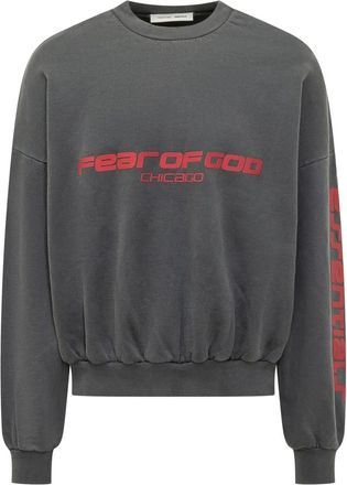 Fear of God Homme, Sweatshirts et sweats &agrave; capuche, Gris, Taille: S Chicago Heavy Fleece Cropped SweaT-shirt