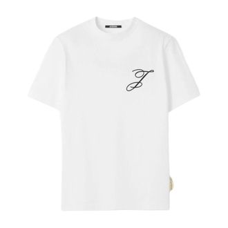 Jacquemus Das Logo T-Shirt - - Tops - Herren - Wei&szlig; - XL