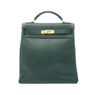 Herm&egrave;s Pre-owned Vintage Ardennes Leder Rucksack - - Pre-owned - Damen - Gr&uuml;n - ONE SIZE