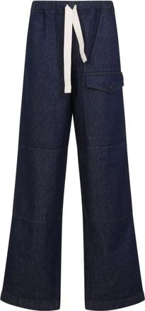 Dries Van Noten Homme, Pantalons, Bleu, Taille: S Wide Pantalons