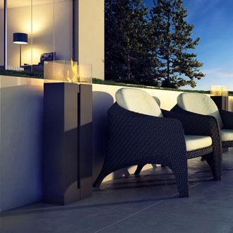 Kratki Bioethanol Kamin Freistehend ROMEO schwarz T&Uuml;V