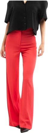 Patrizia Pepe Femme, Pantalons, Rouge, Taille: 42 FR Polyester Casual Pants