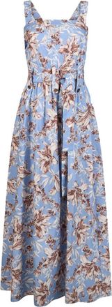 Liu Jo Femme, Robes, Multicolore, Taille: 34 FR Long Poplin Dress