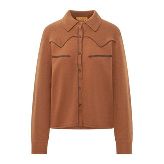 Guest In Residence Cropped Western Shirt - - Blouses & Shirts - Damen - Braun - M