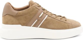 Hogan Low-Top Sneaker - Brown Leather H580 Sneakers - Gr. 6 - in Beige - f&uuml;r Damen
