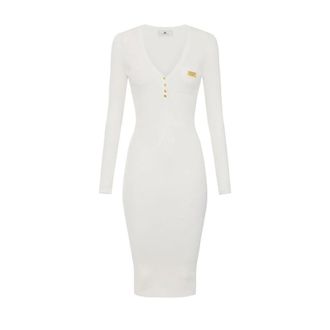 Elisabetta Franchi Damen, Kleider, Beige, 2XLGr&ouml;&szlig;e