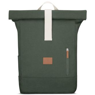 Johnny Urban Rolltop Rucksack Damen & Herren Grün - Adam Large - 16 Laptop Fach - Robustes Baumwoll Canvas - Wasserabweisend