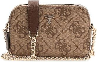 Guess sac &agrave; &eacute;paule bandouli&egrave;re Noelle II Crossbody Camera Bag Latte Logo/Brown marron clair