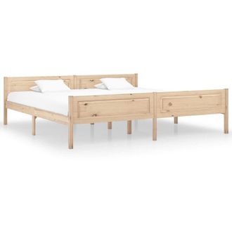 vidaXL Massivholzbett Kiefer 200x200 cm Vidaxl