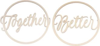 BESTOYARD 2 st&uuml;ck Stuhl Bunting Stuhldekoration Hochzeit Holz Stuhl Schild Braut Br&auml;utigam Foto Requisiten Dekoration ()