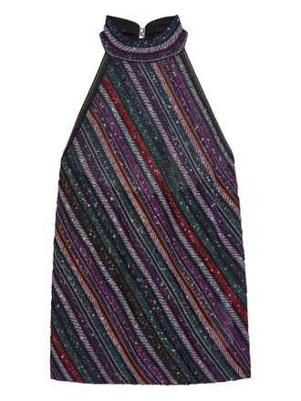 Missoni haut ray&eacute; &agrave; dos nu - Noir