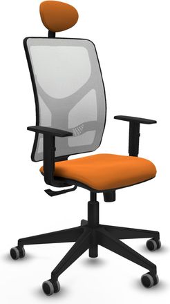 Piqueras y Crespo Schreibtischstuhl mit Armlehnen, h&ouml;henverstellbarer Lendenwirbelst&uuml;tze und festem Kopfteil, ausgestattet mit Sincro 3 Positionen und Schneideschaum, W