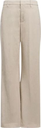 Dondup Femme, Pantalons, Beige, Taille: 42 FR Janice Wide Leg Pantalons