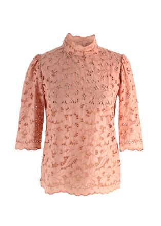 Stella McCartney Salmon Pink Broidere Anglais Blouse Size XXS