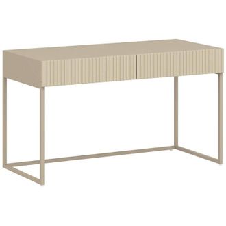 Vente-Unique Bureau avec 2 tiroirs - Beige - CALDRIN de Pascal Morabito